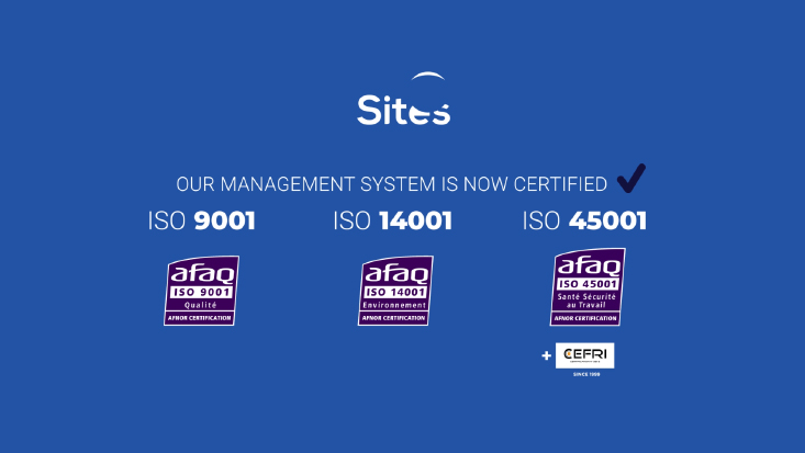 SITES gets ISO 9001, ISO 14001 and ISO 45001 triple certified - SITES